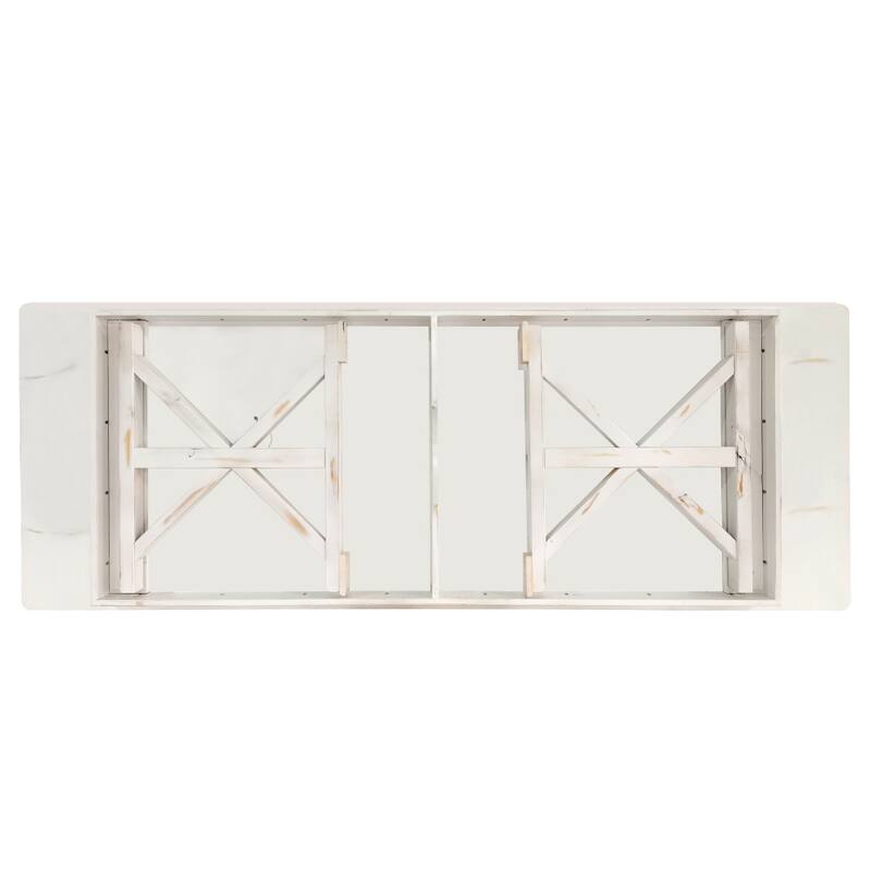 9' x 40" Rectangular Antique Rustic Solid Pine Folding Dining Table - On Sale - Overstock - 39065040